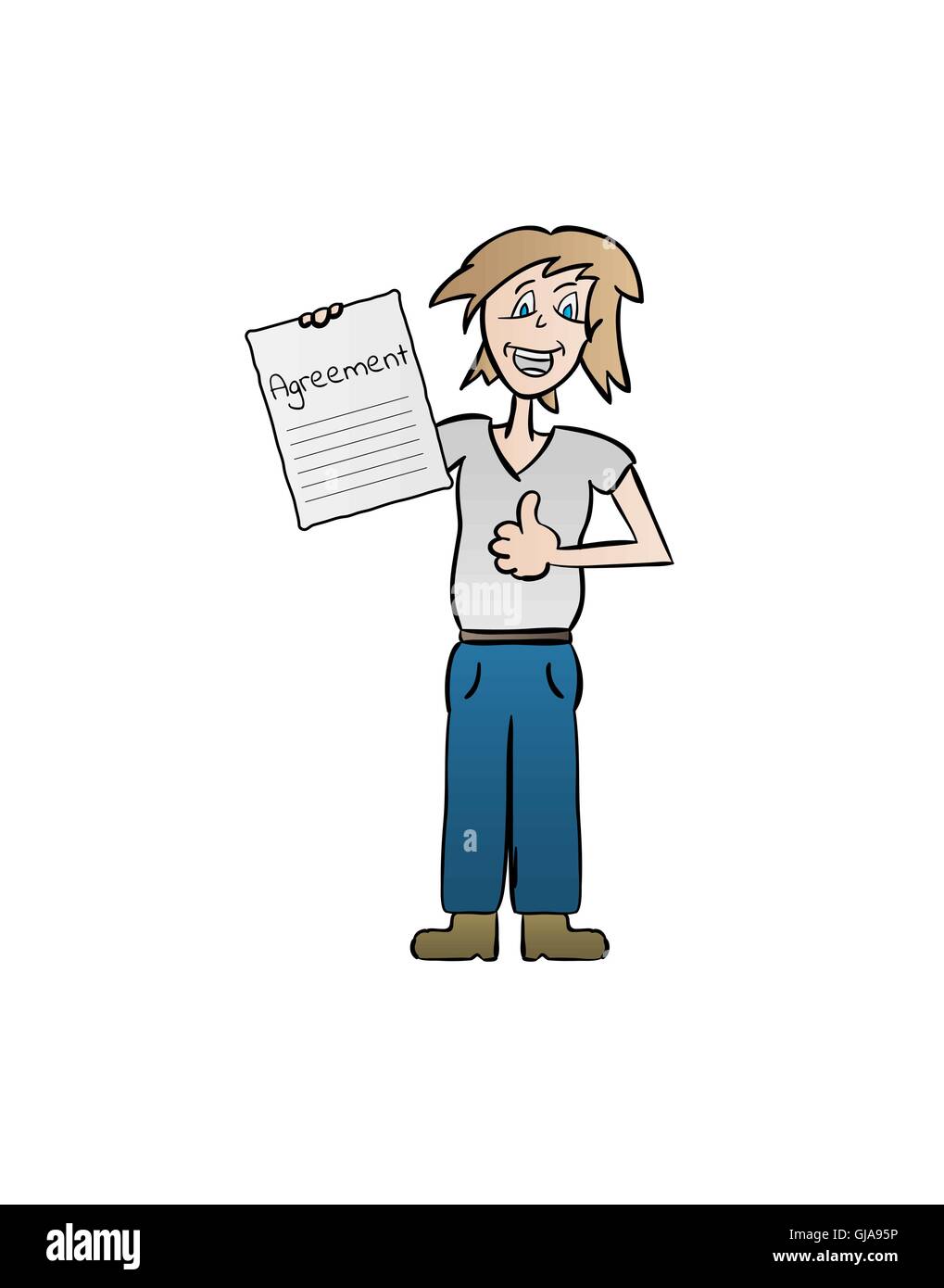 Lawyer signing legal agreement Stock Vector Images - Alamy