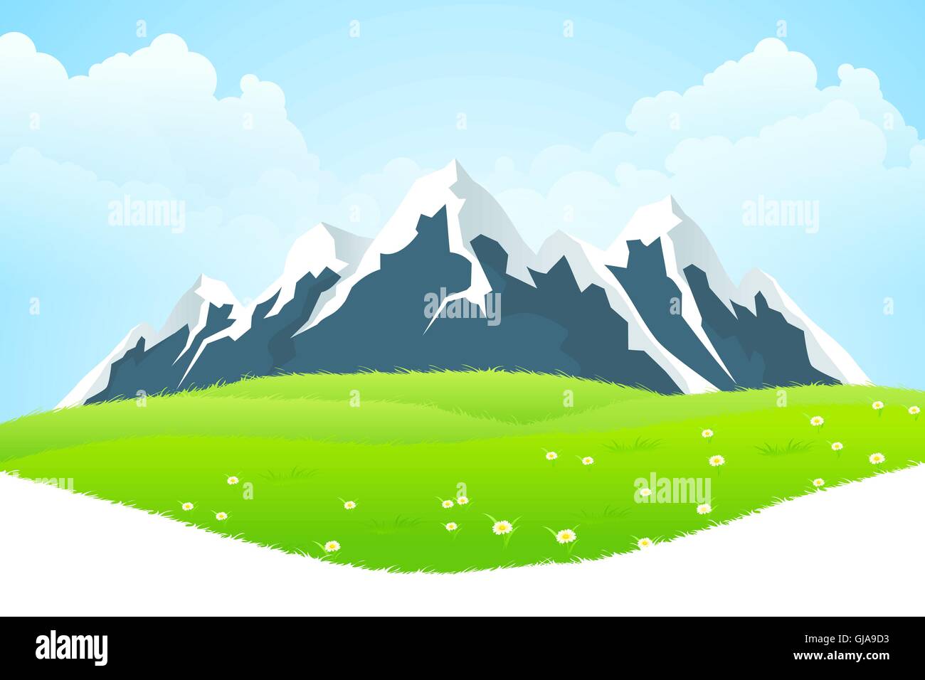 Lush mountain grass on Stock Vector Images - Alamy