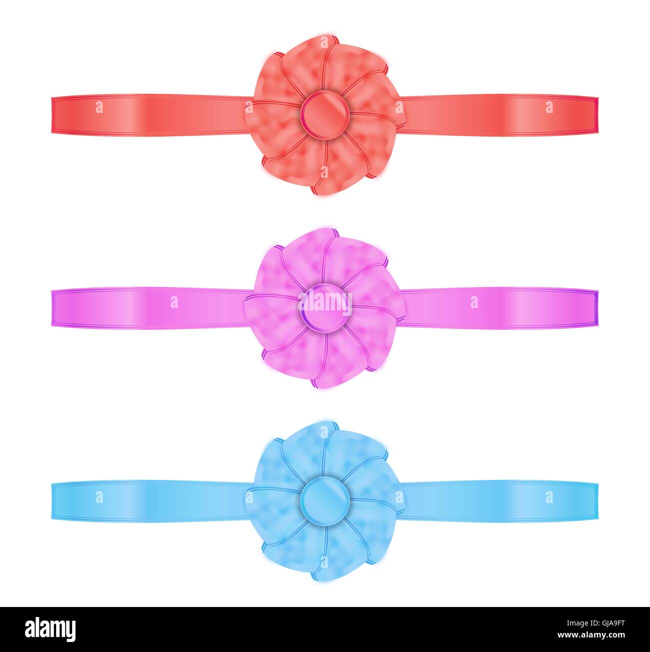 collection of the three ribbons Stock Vector Image & Art - Alamy