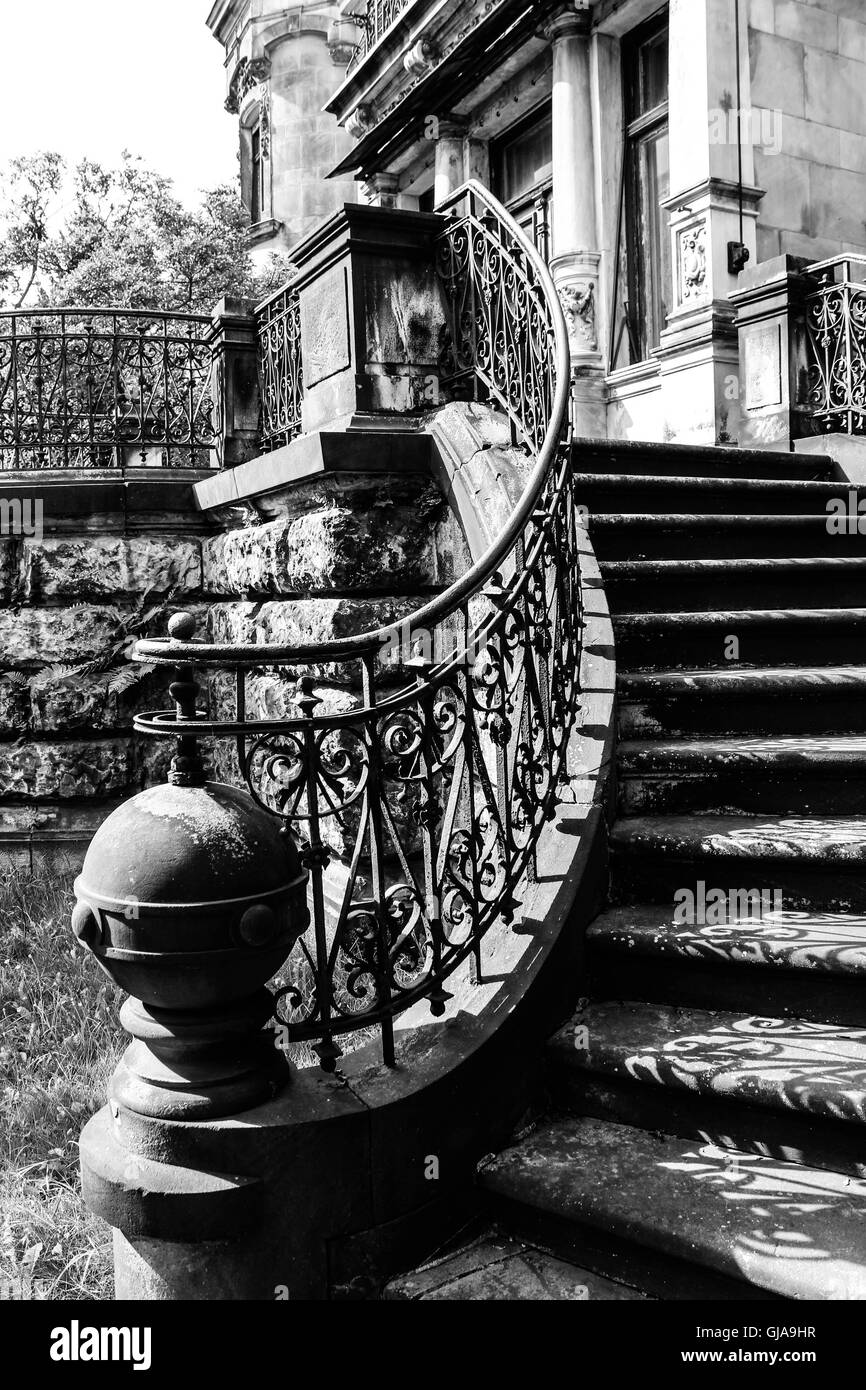 Villa detail Black and White Stock Photos & Images - Alamy