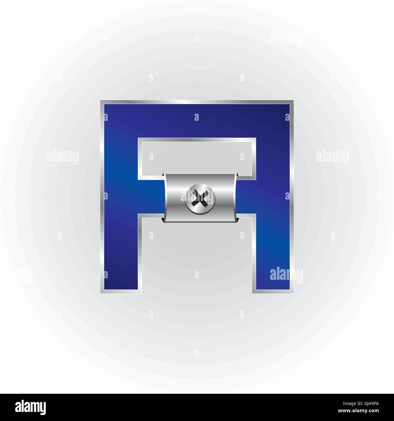 Blue metallic fonts Stock Vector Image & Art - Alamy