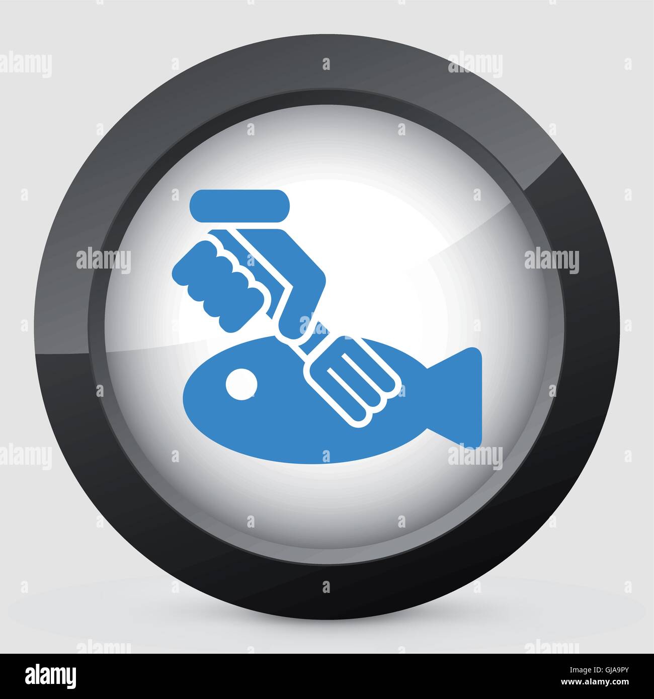Fish eating icon concept Stock Vector Image & Art - Alamy