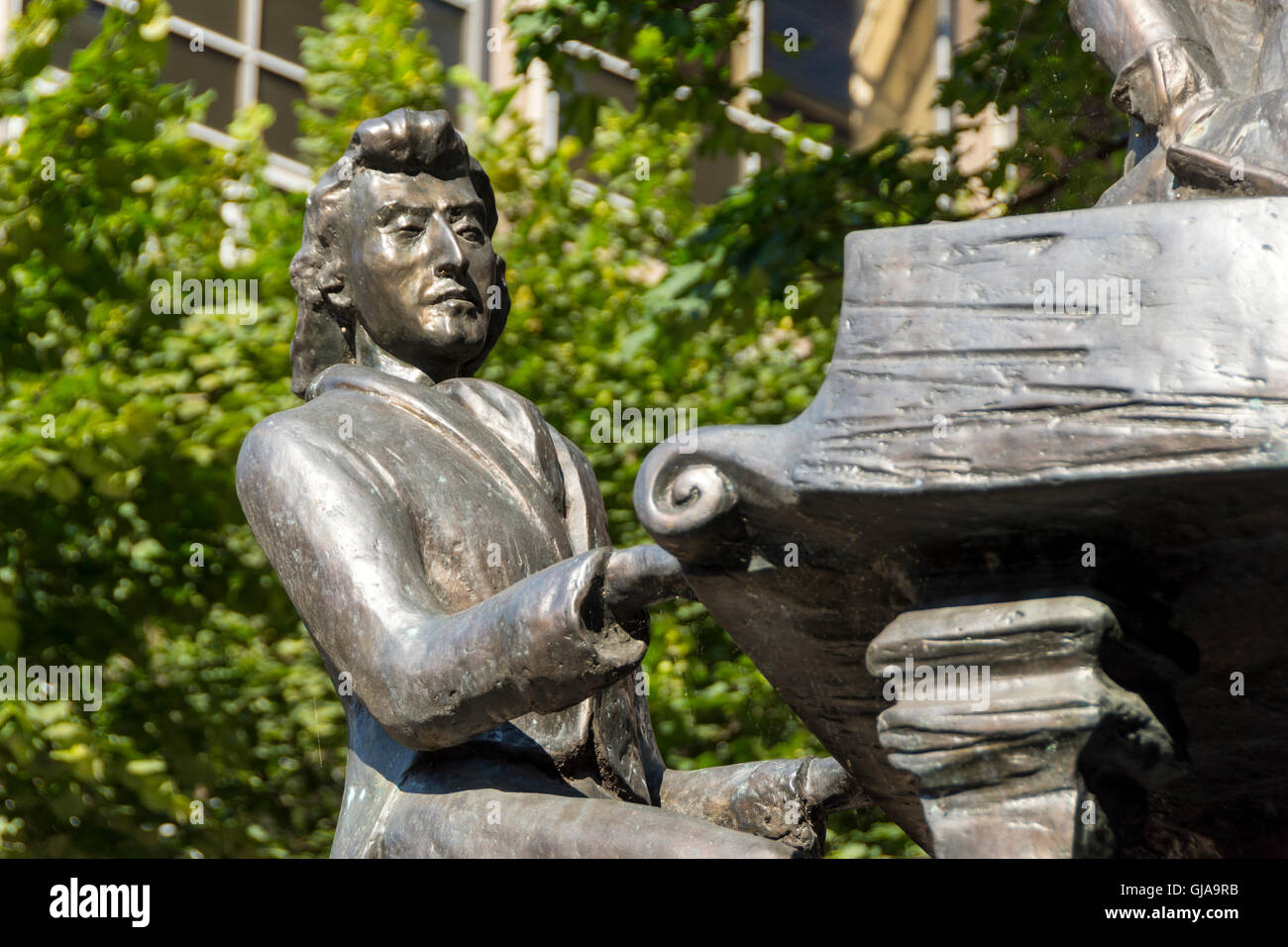 Detail from the Chopin Memorial sculpture, by Robert Sobocinski ...