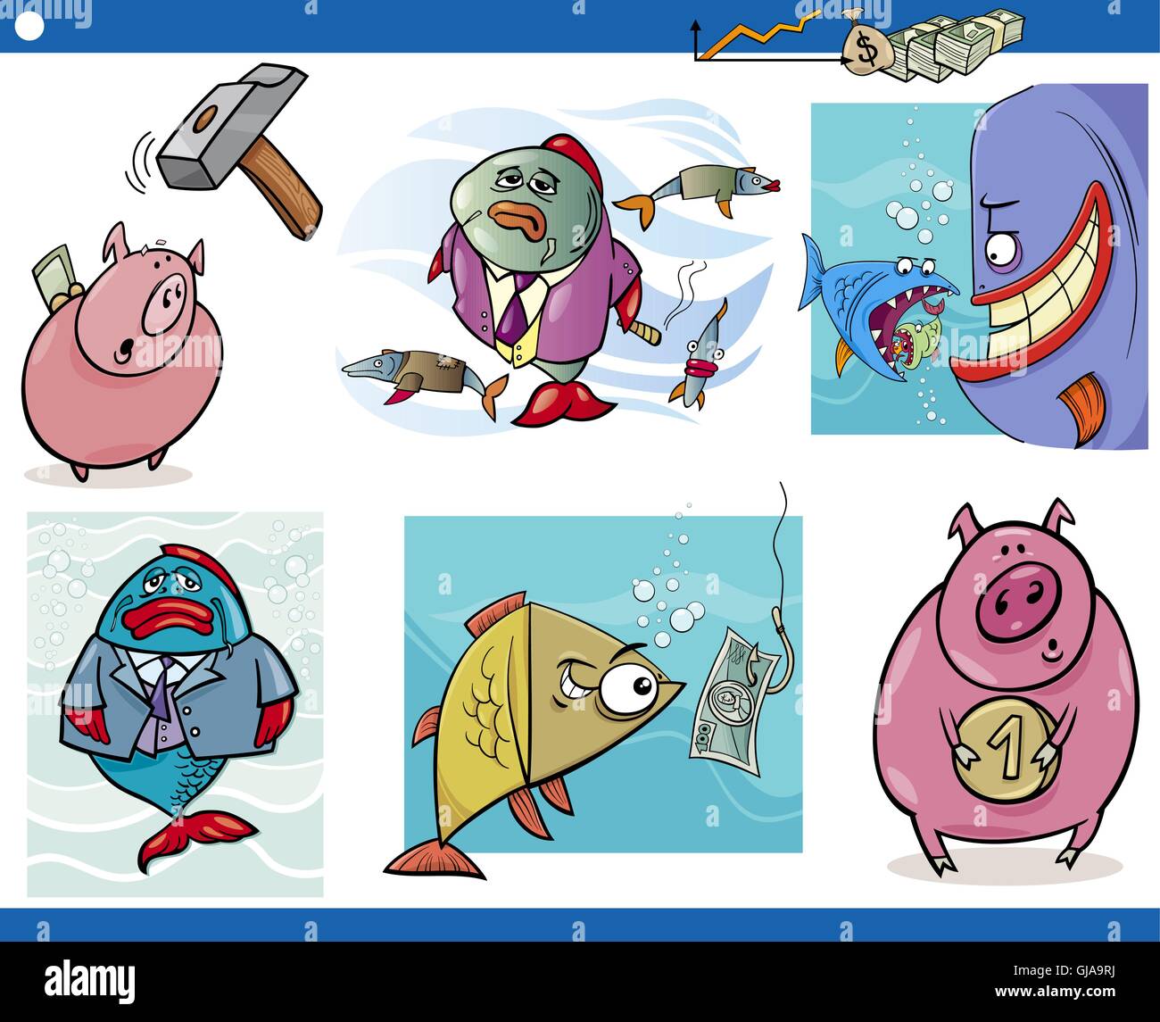 business cartoon concepts set Stock Vector Image & Art - Alamy