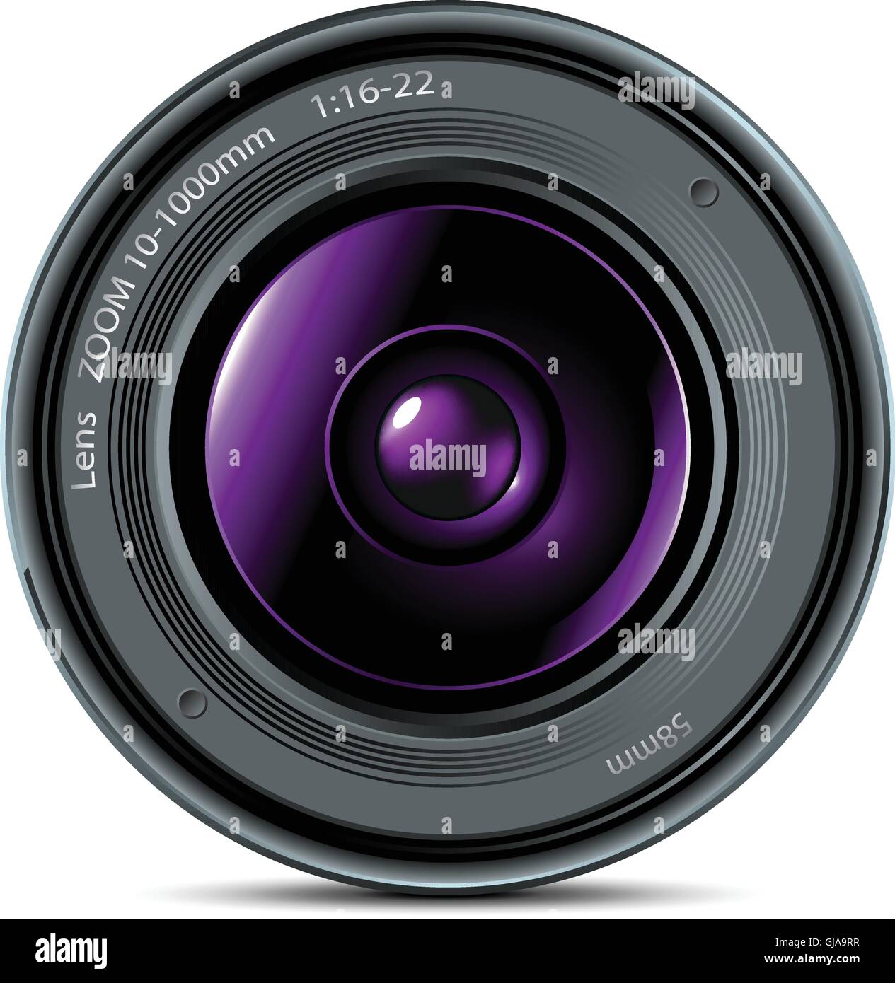 Cinema camera lens Stock Vector Images - Alamy