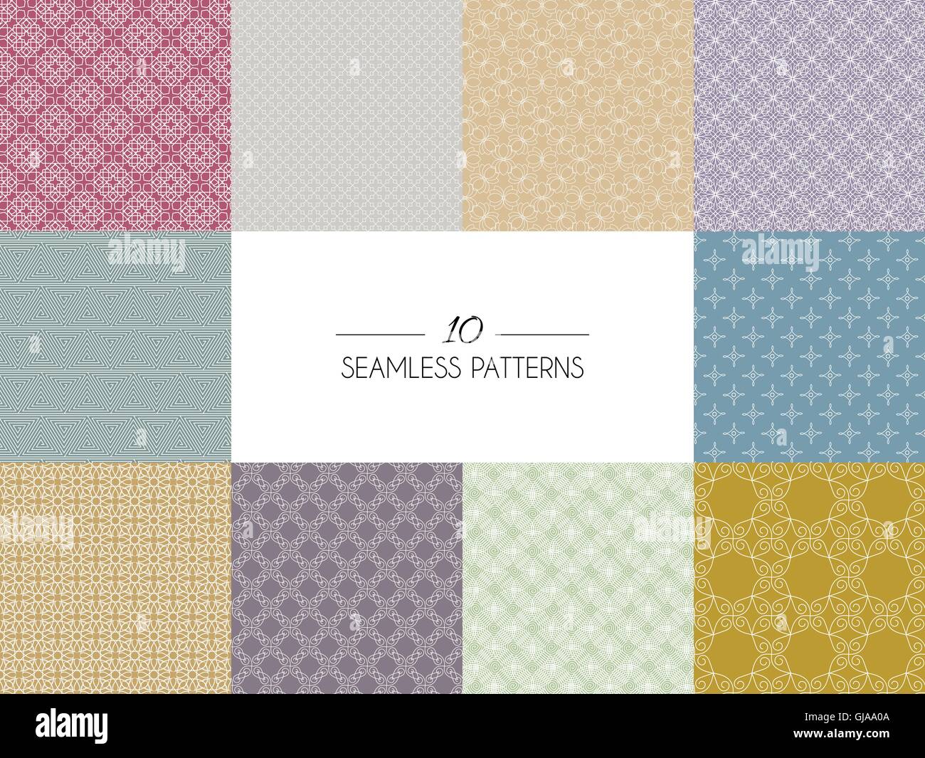 Set of geometric seamless patterns Stock Vector Image & Art - Alamy