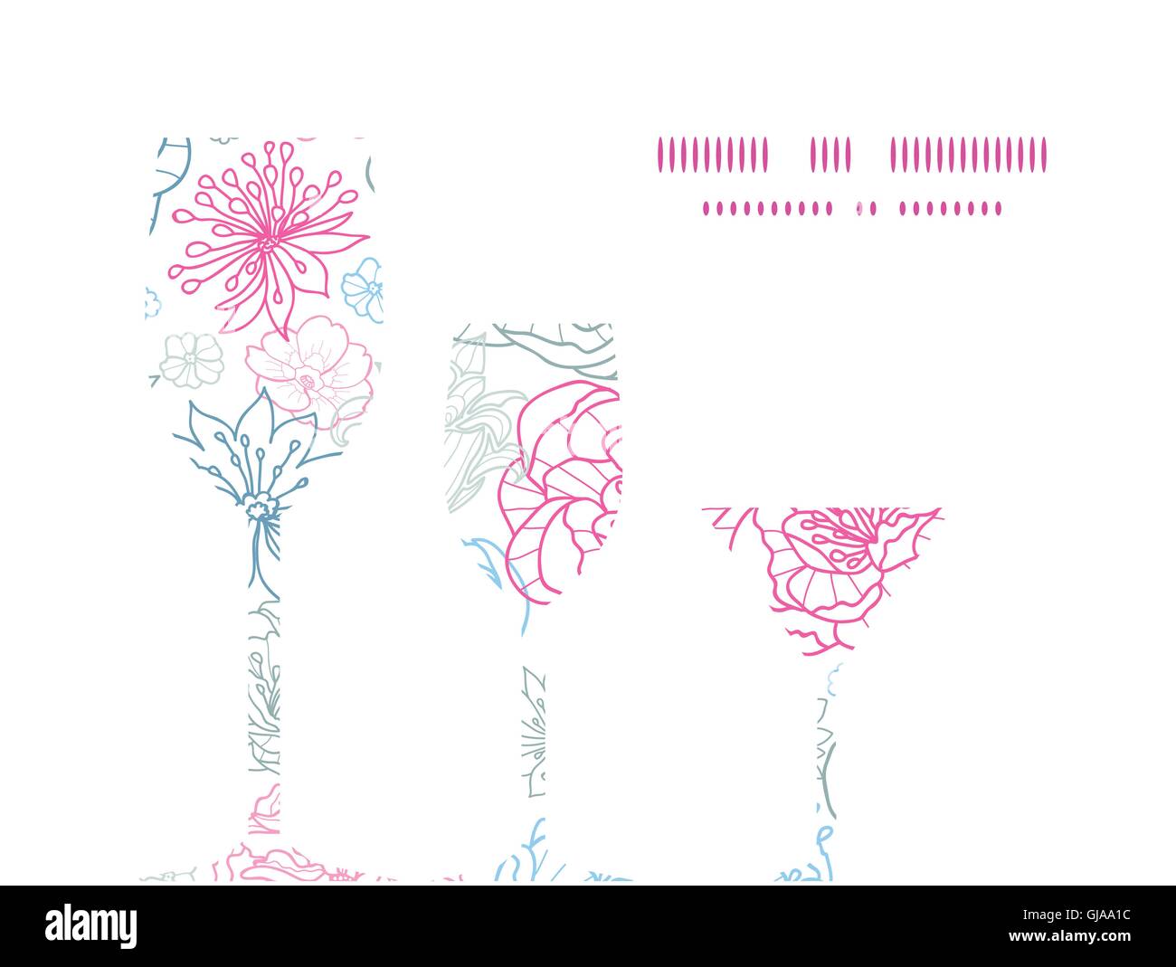 Glass pink wine beautiful Stock Vector Images - Alamy