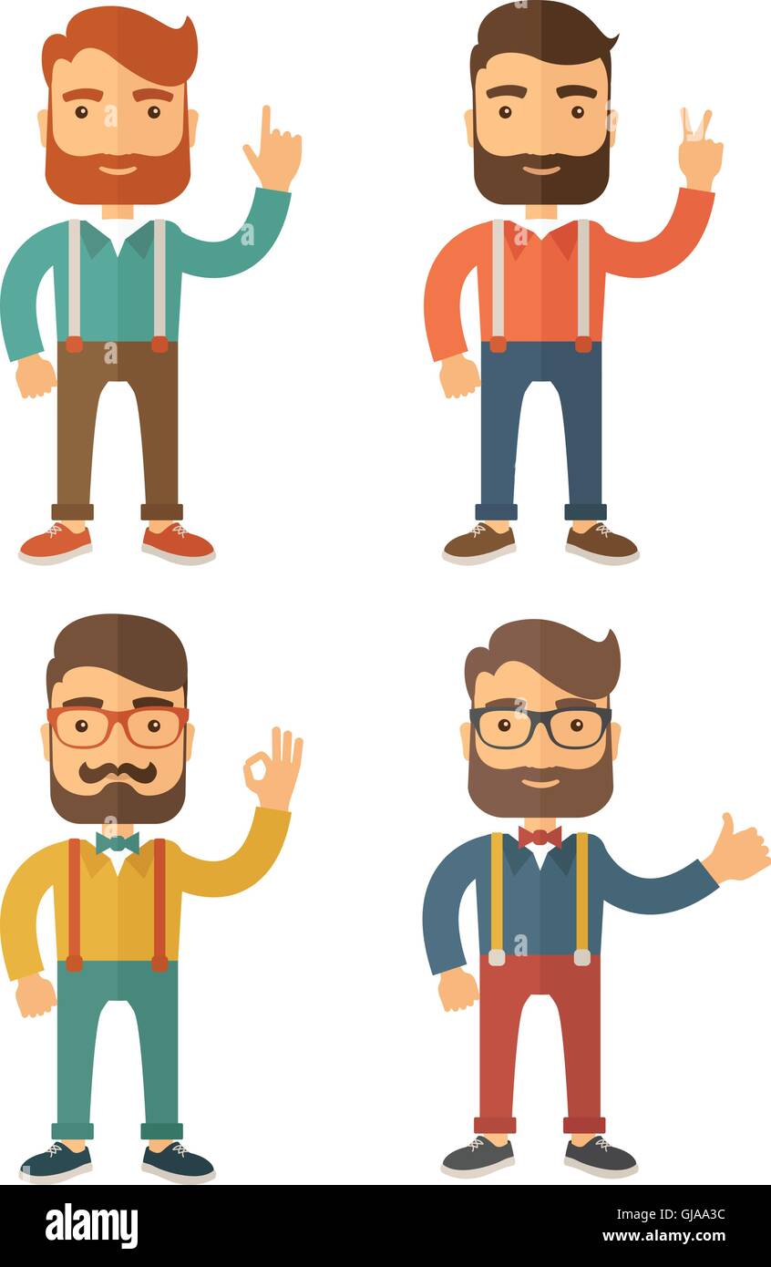Hipster. Flat Vector Illustration Stock Vector Image & Art - Alamy