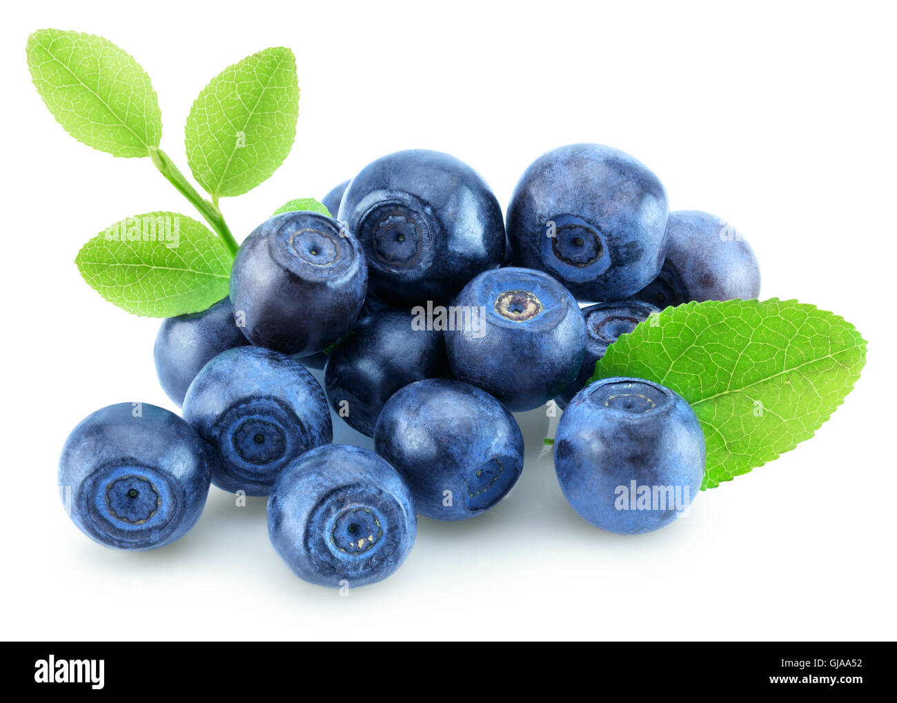 Pile of blueberries isolated on white background Stock Photo - Alamy
