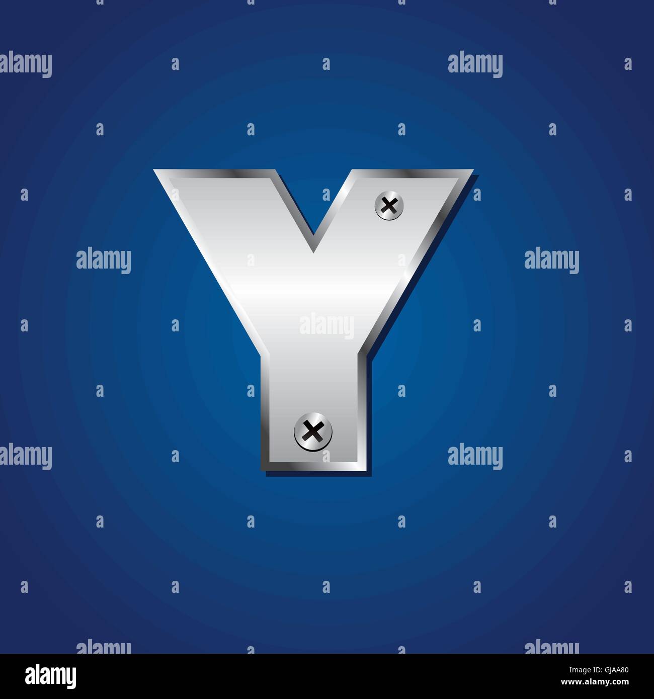 Blue metallic fonts Stock Vector Image & Art - Alamy