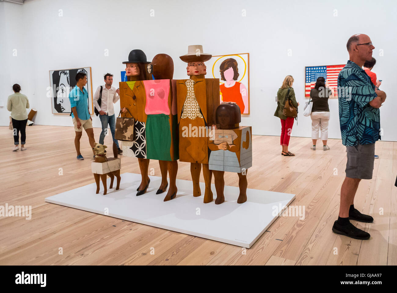 New York, NY, USA, Tourists Visiting Looking in Modern American Art ...