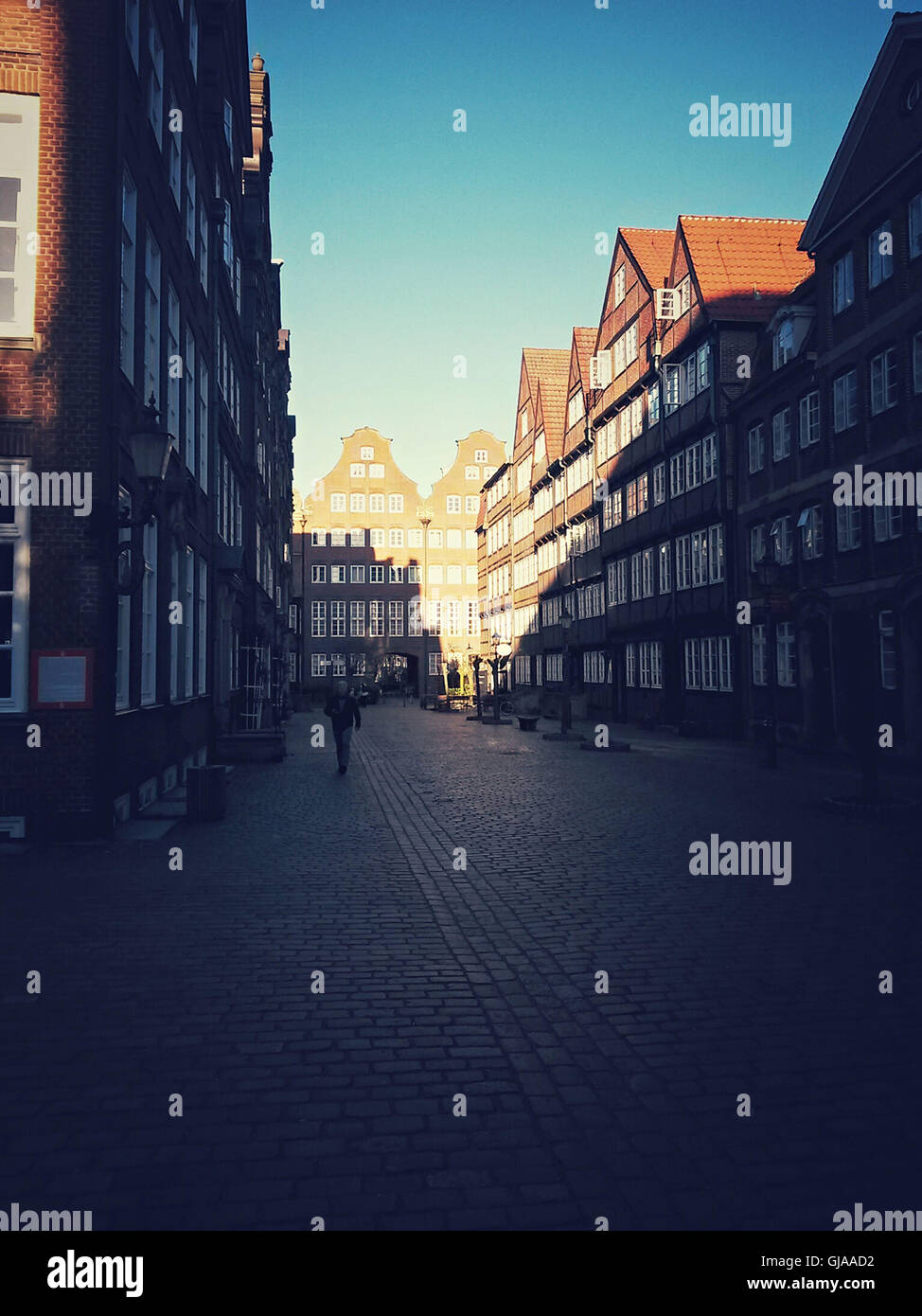 Row of houses in historical peterstrasse hi-res stock photography and ...