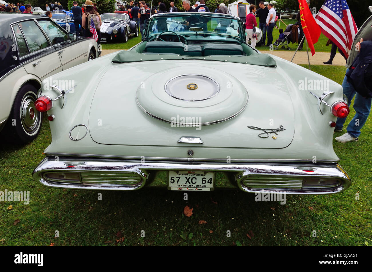 Backside of the vintage convertible car Stock Photo - Alamy