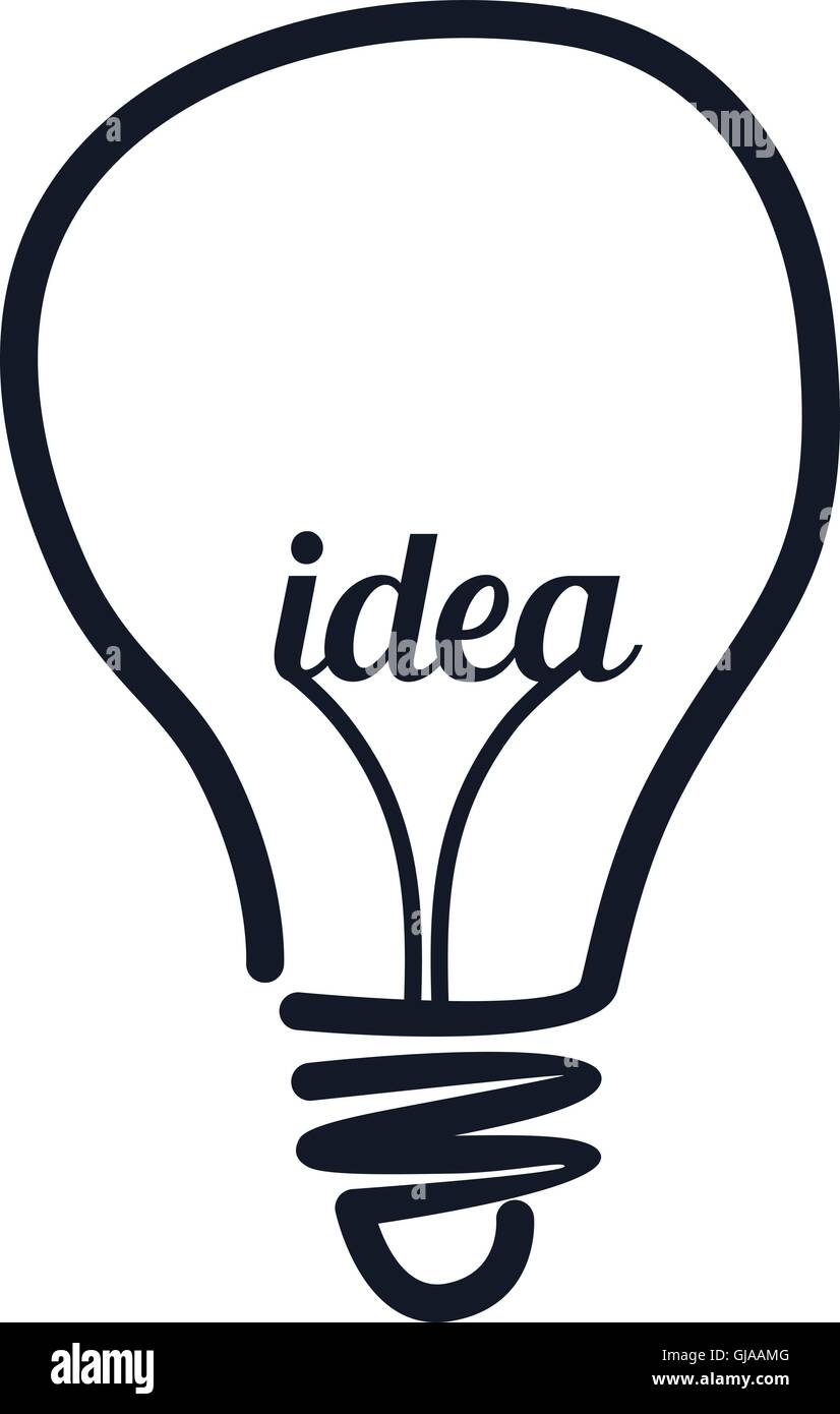 Light bulb draw icon energy Stock Vector Images - Alamy