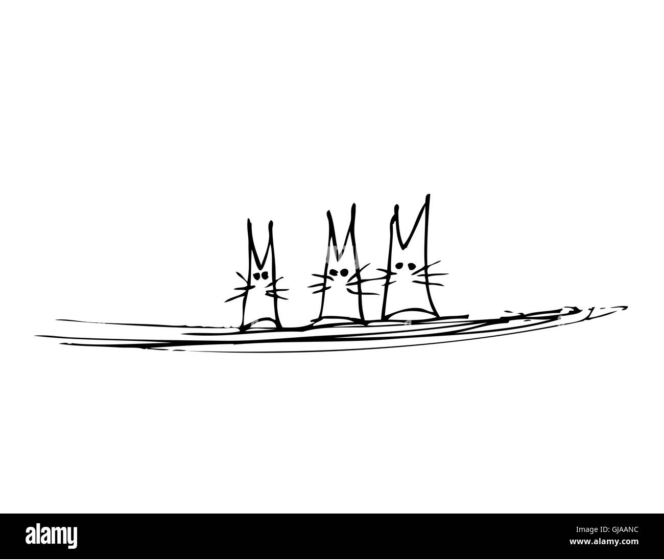 Three kitten Stock Vector Images - Alamy