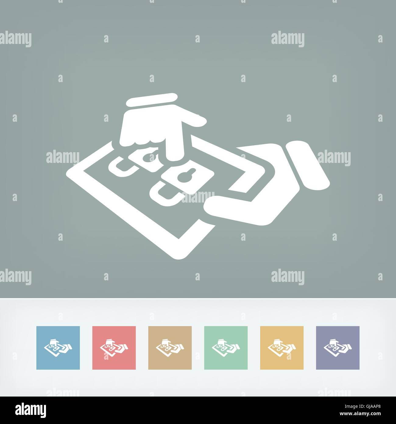 Tablet access label icon Stock Vector Image & Art - Alamy