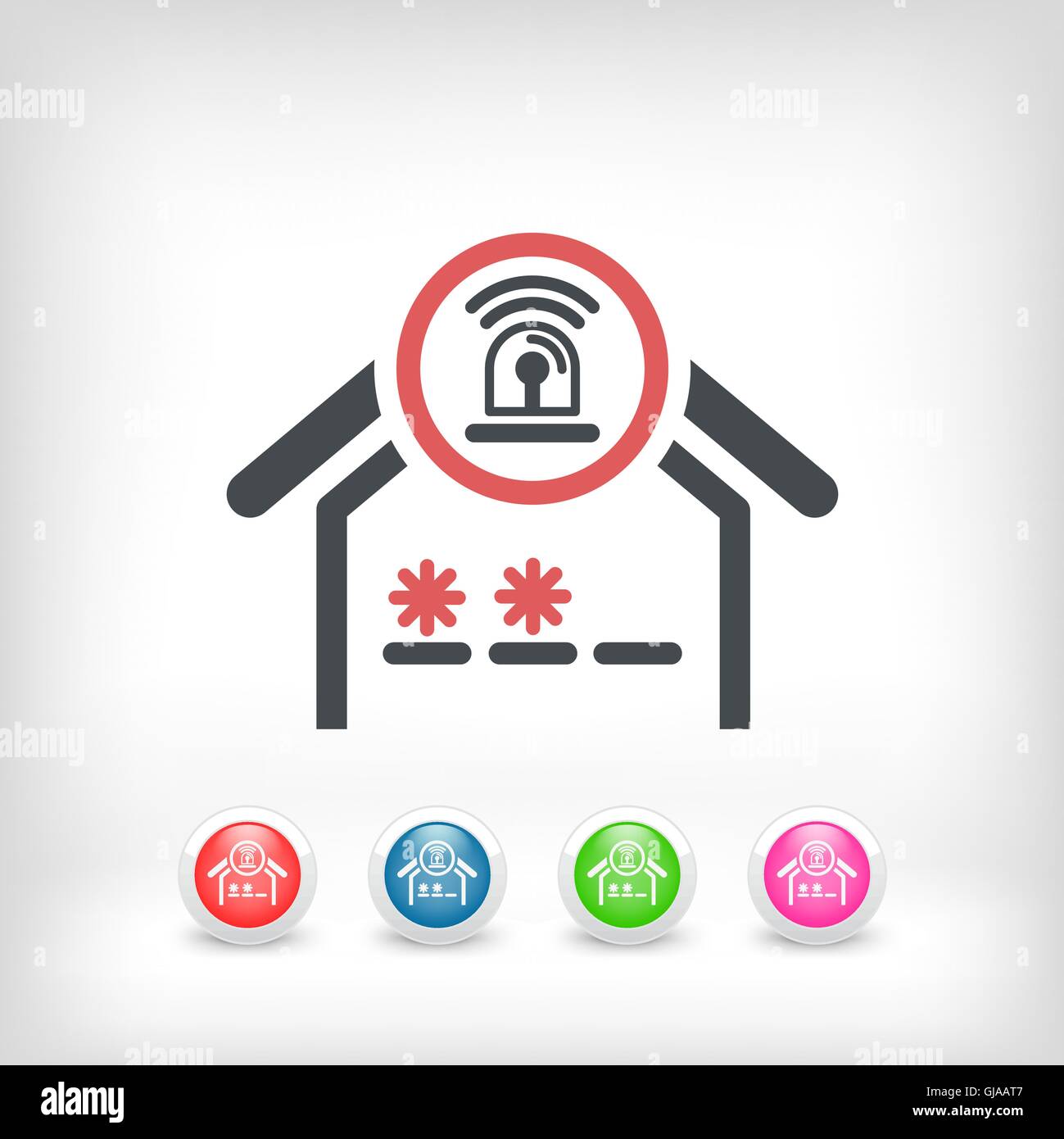 House alarm concept icon Stock Vector Image & Art - Alamy