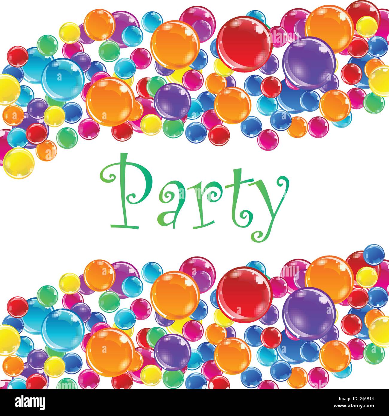Party balloons with confetti Stock Vector Image & Art - Alamy