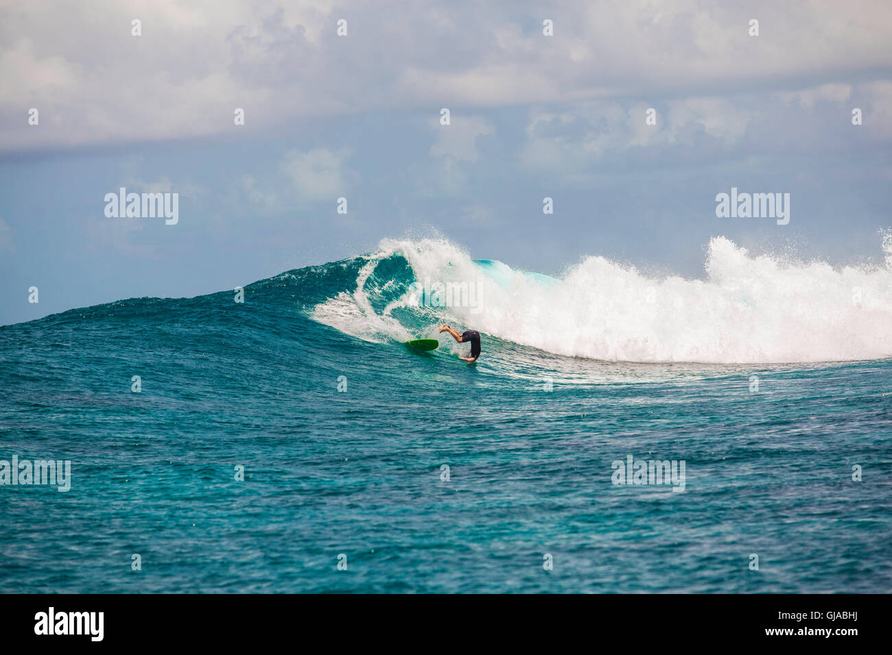 Surfer, fall, headlong in the water Stock Photo - Alamy