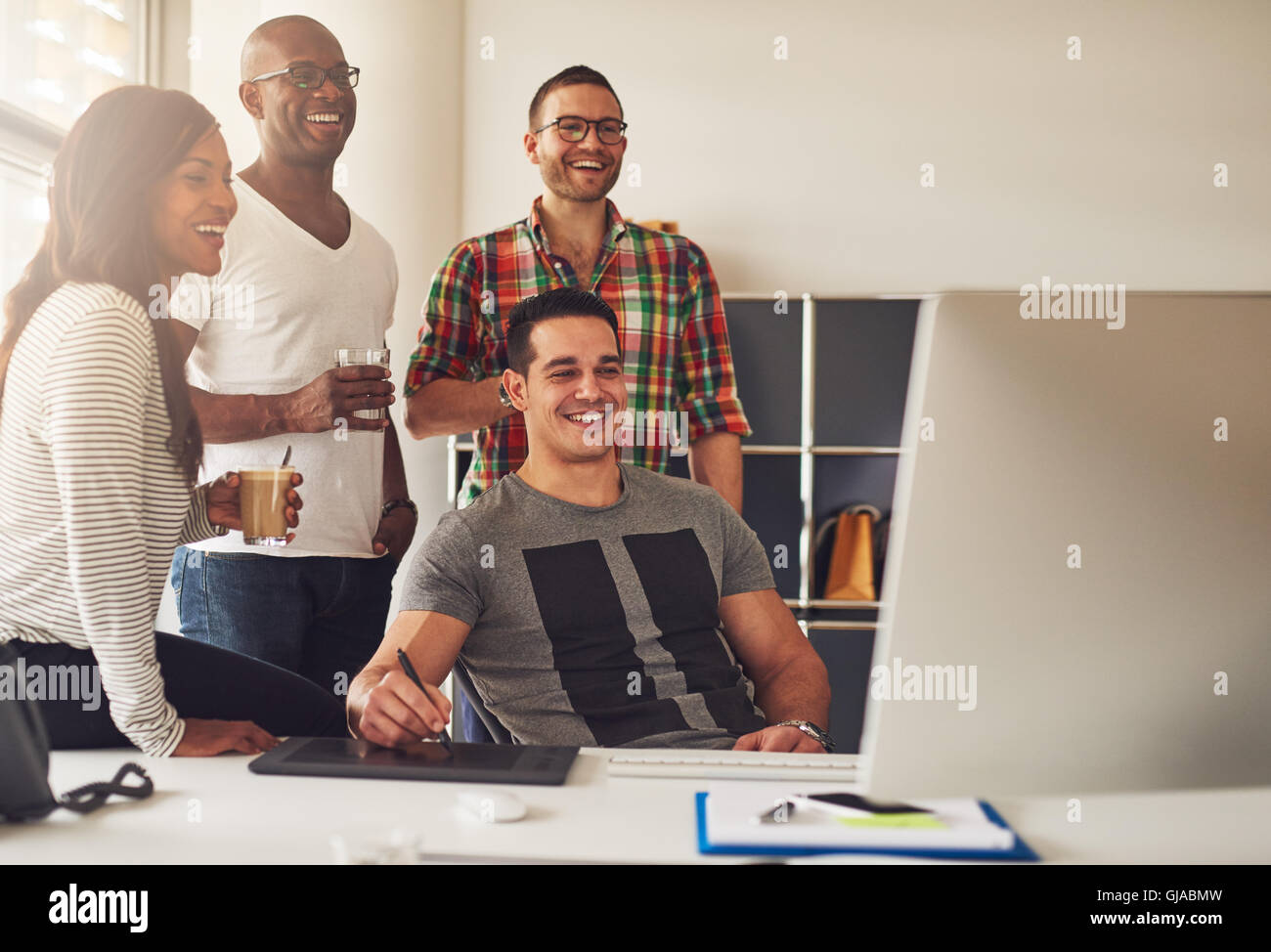 Around computer hi-res stock photography and images - Alamy