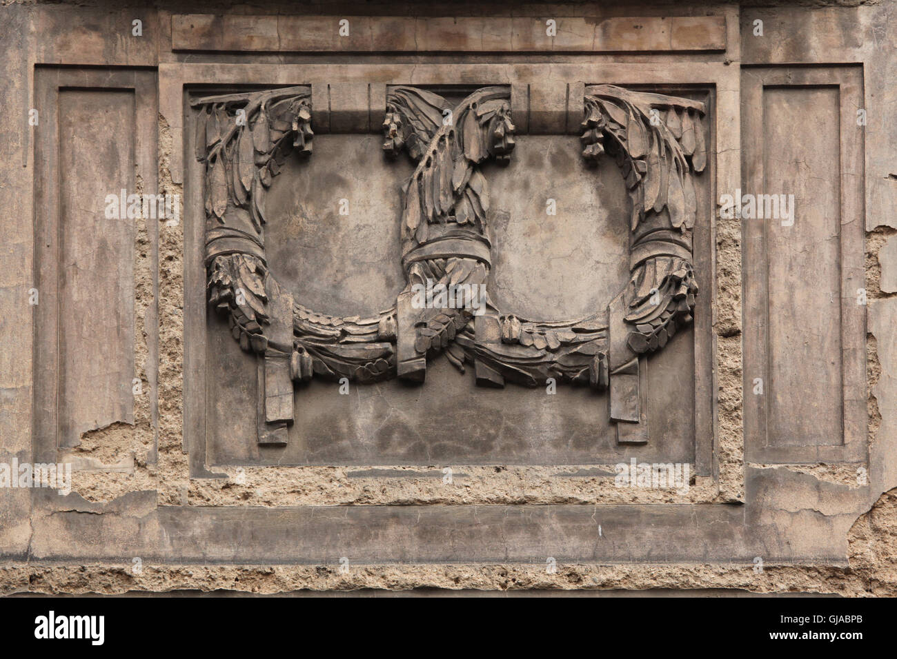 Art Nouveau stucco decoration on the revenue house in Cechova Street in ...