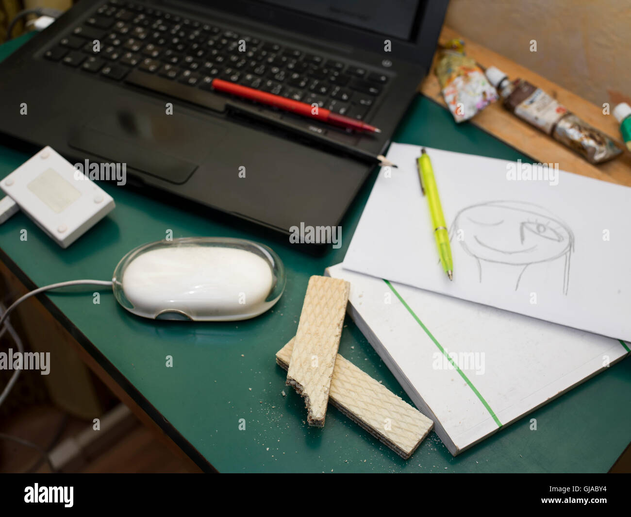 Eat And Study Stock Photo - Alamy