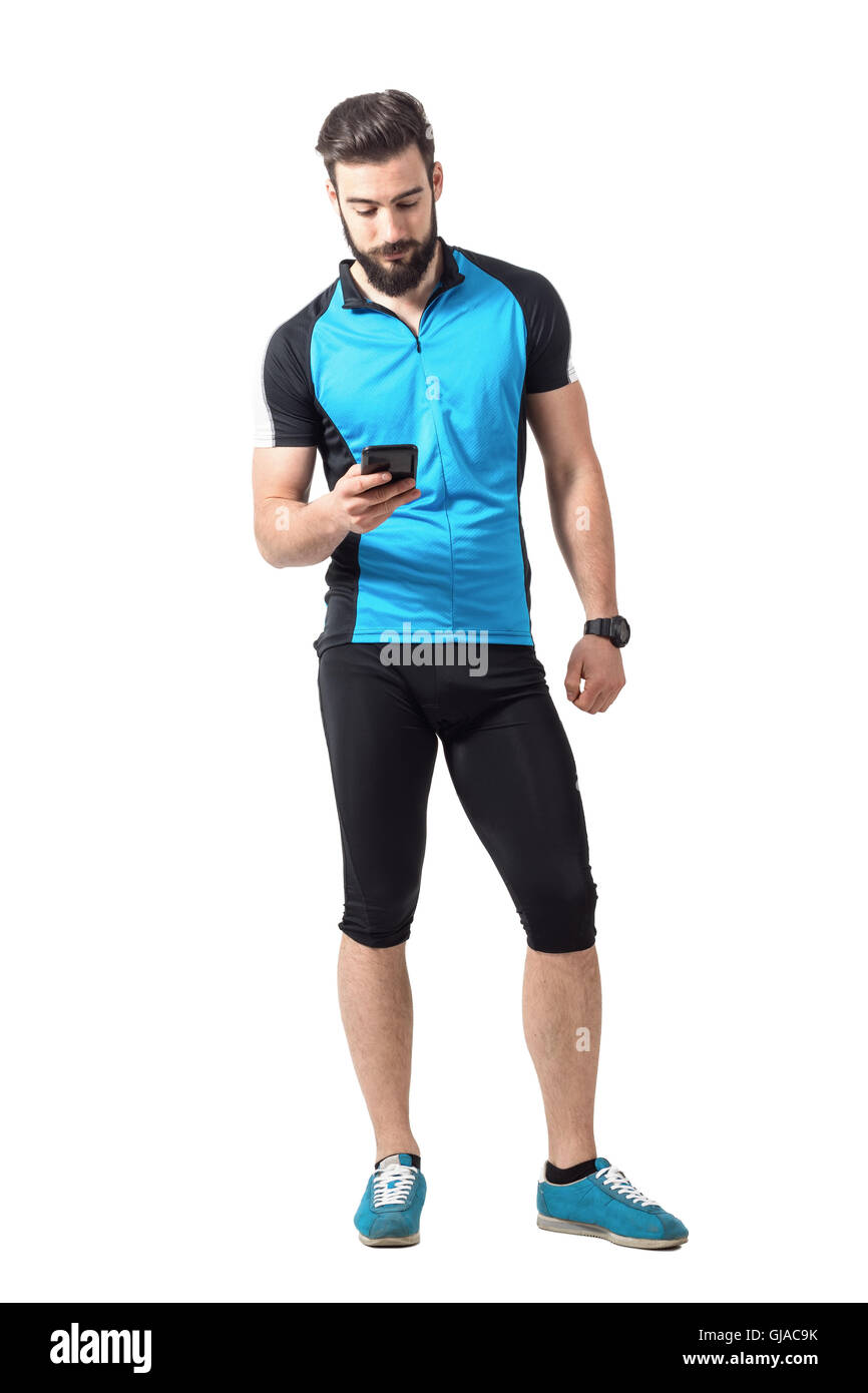 Young man using app in Cut Out Stock Images & Pictures - Alamy