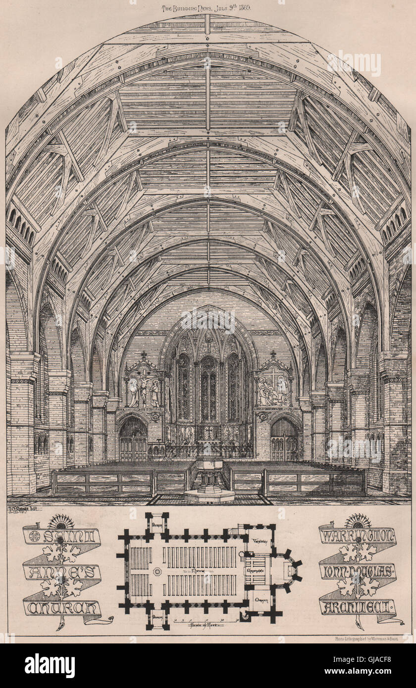 Saint Anne's Church; Warrington; John Douglas, Architect. Lancashire ...