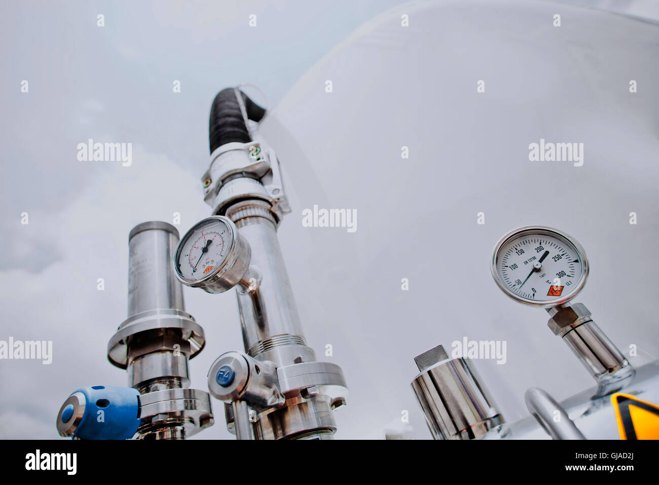 measuring instrument of a truck transporter Stock Photo - Alamy