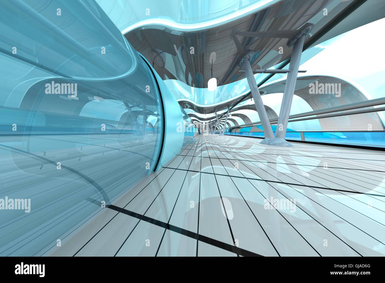Futuristic subway train station 3d hi-res stock photography and images ...