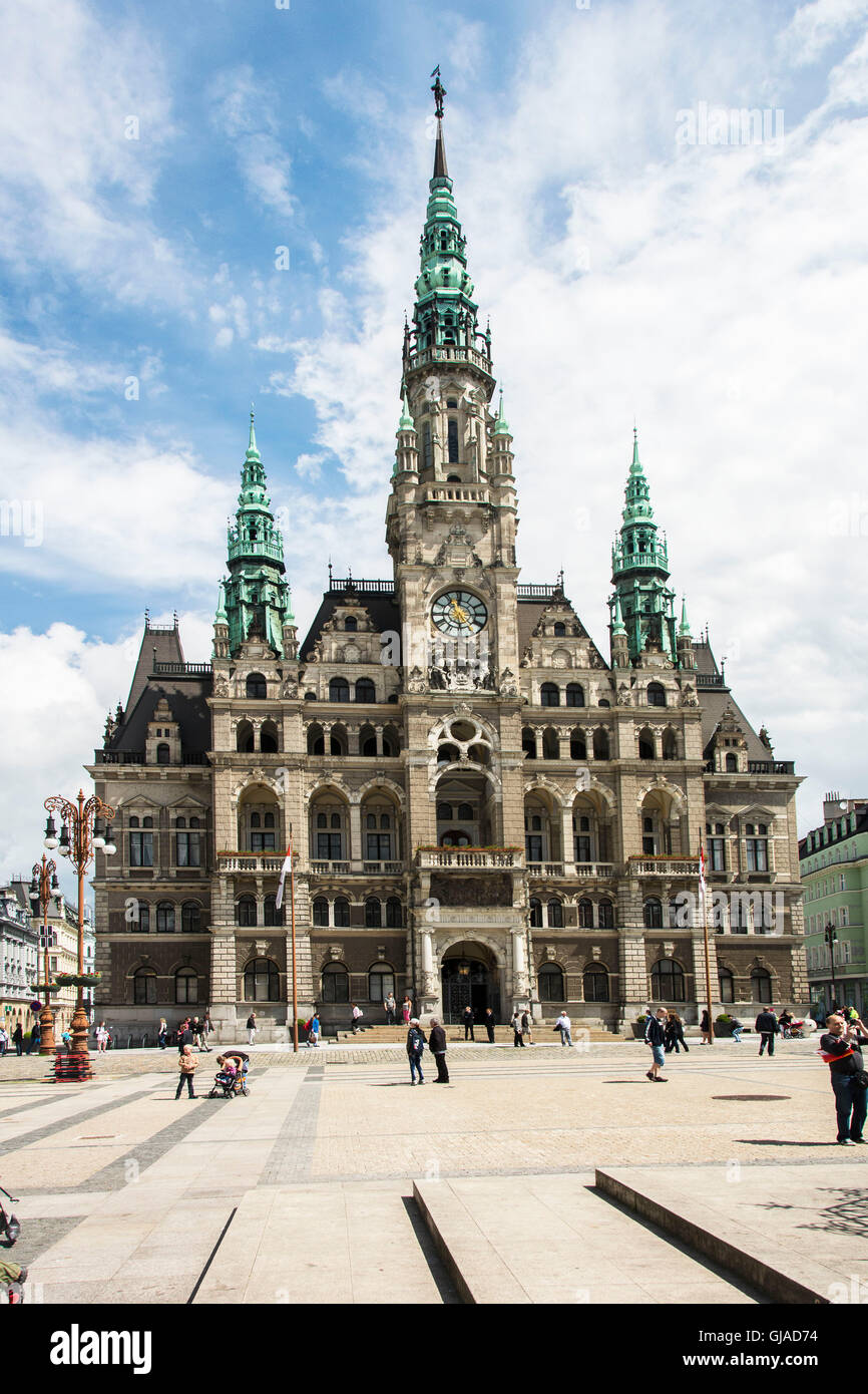 Liberec, city hall of the town Stock Photo - Alamy