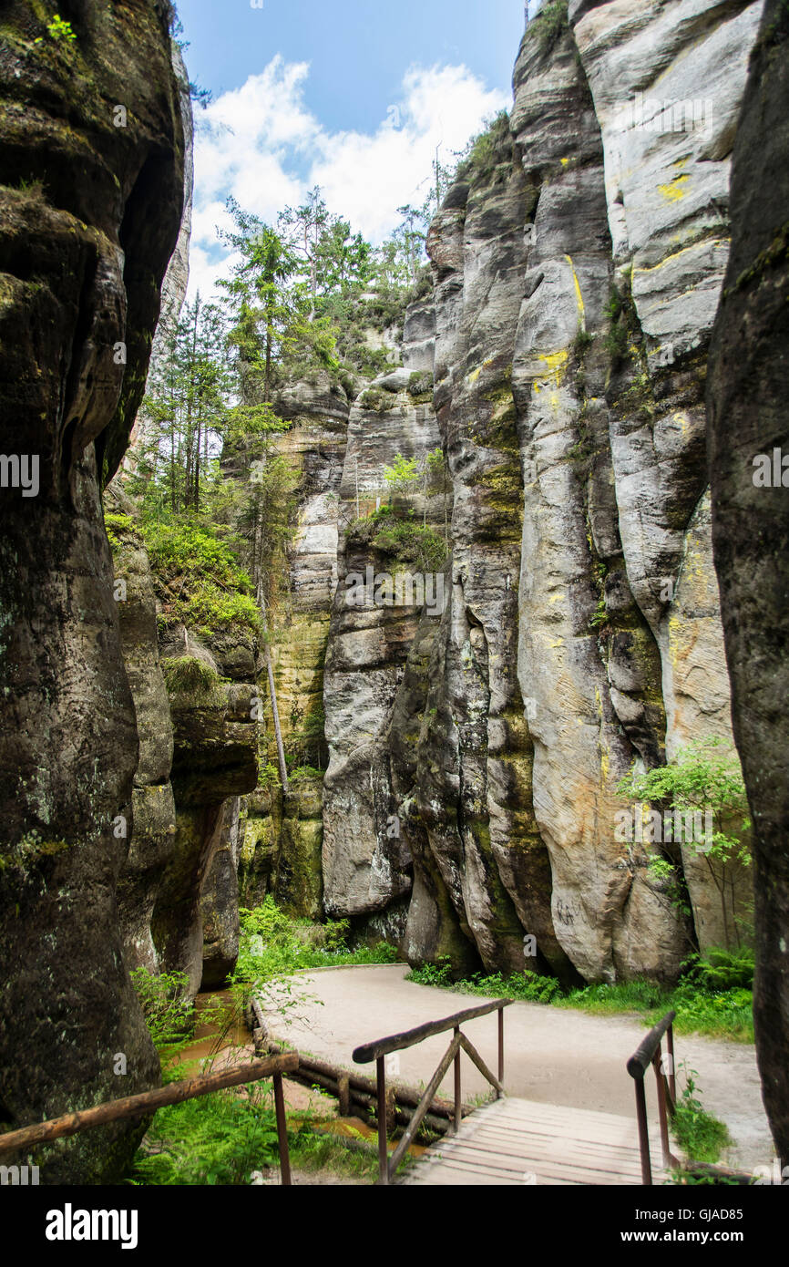 'Adersbach', Adršpach-Teplice Rocks, rock town Stock Photo - Alamy