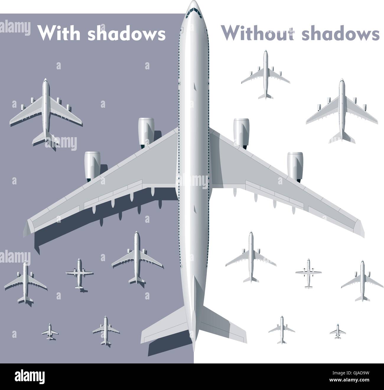 Aerial view top down from Stock Vector Images - Alamy