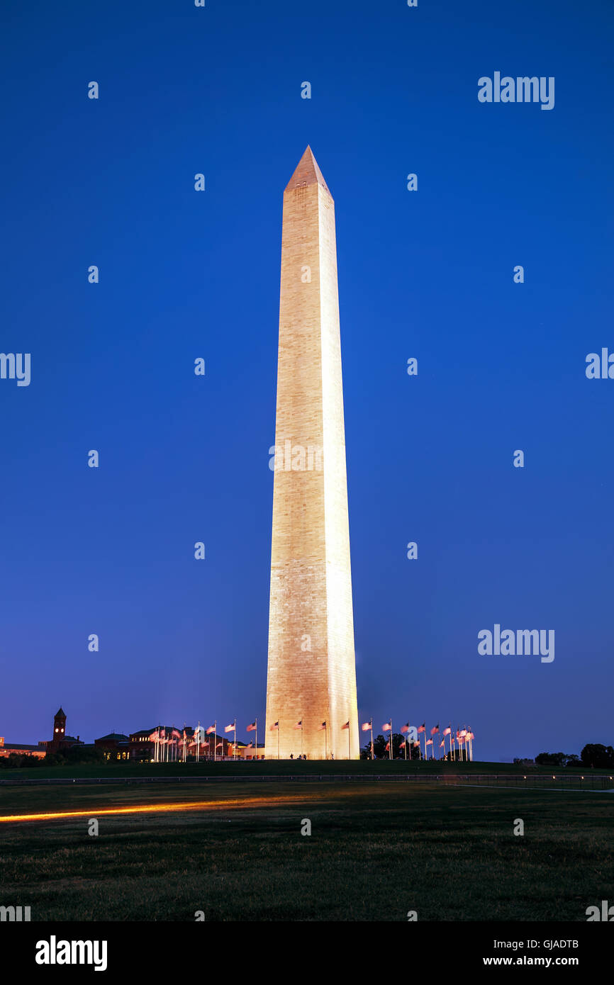 Top Of The Washington Monument At Night