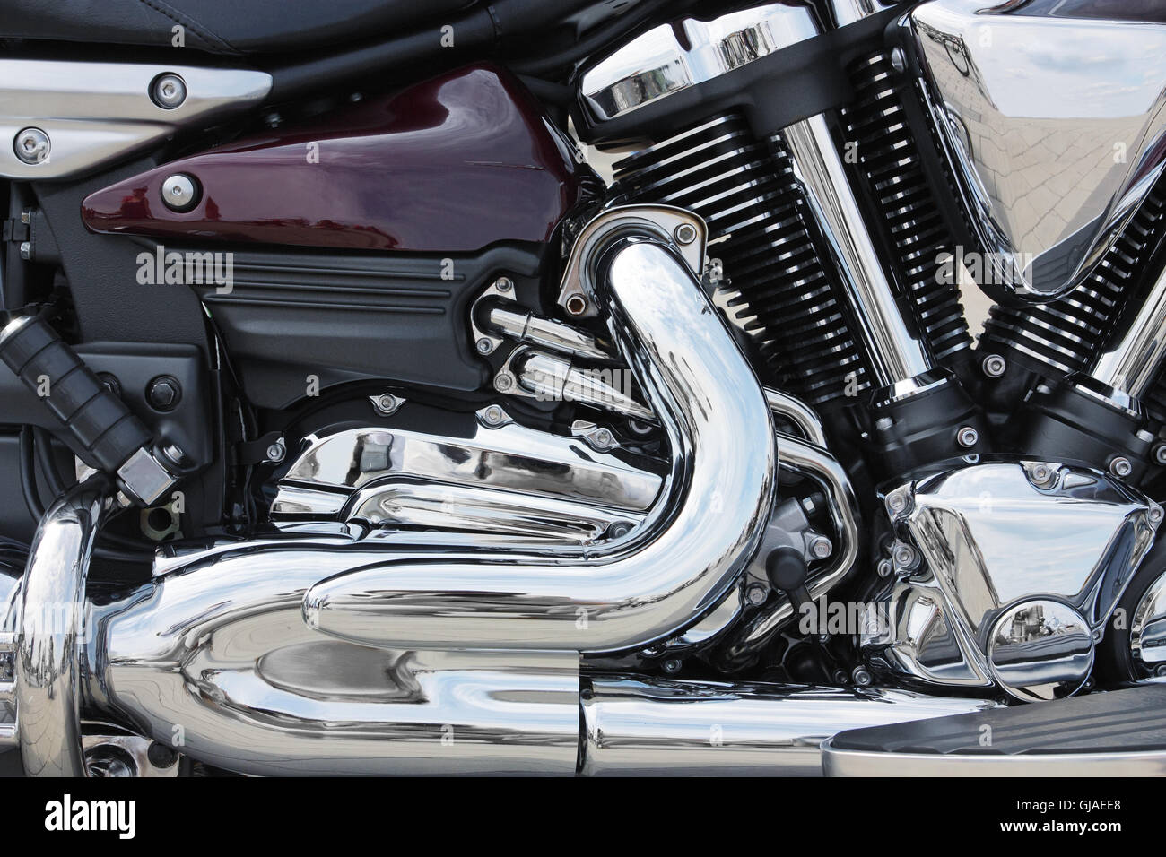 Motorbike side view close-up Stock Photo - Alamy