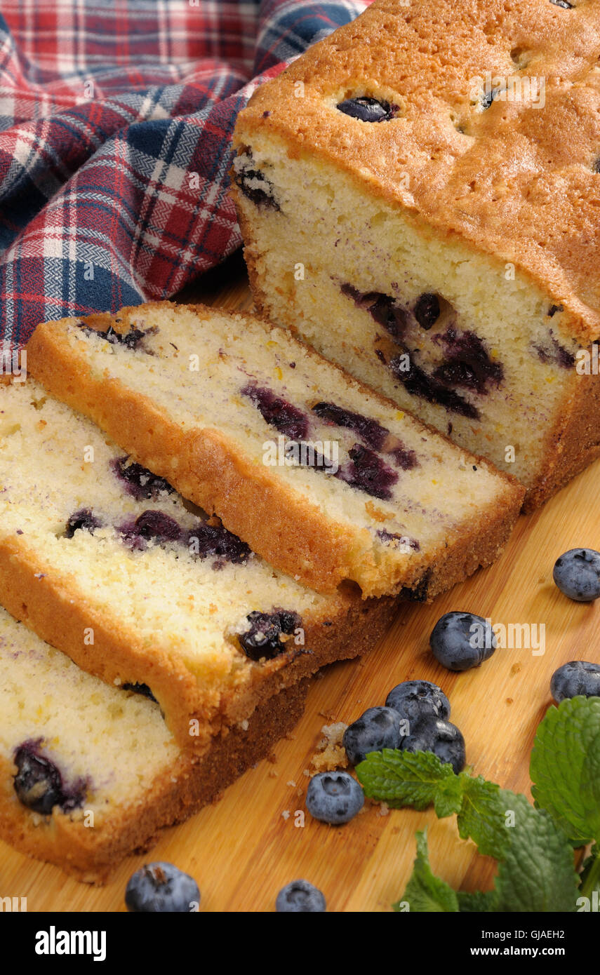 Summer pie blueberry with sliced berries on a blackboard Stock Photo ...