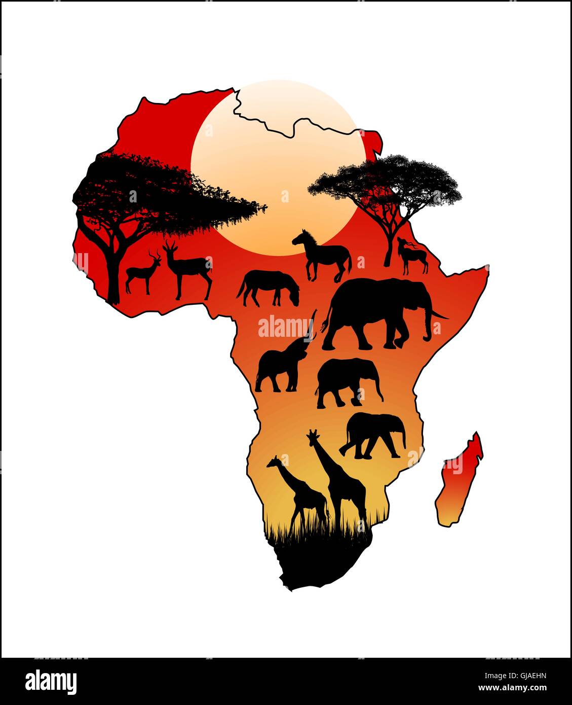 The Shape Of The African Continent Stock Photos & The Shape Of The ...