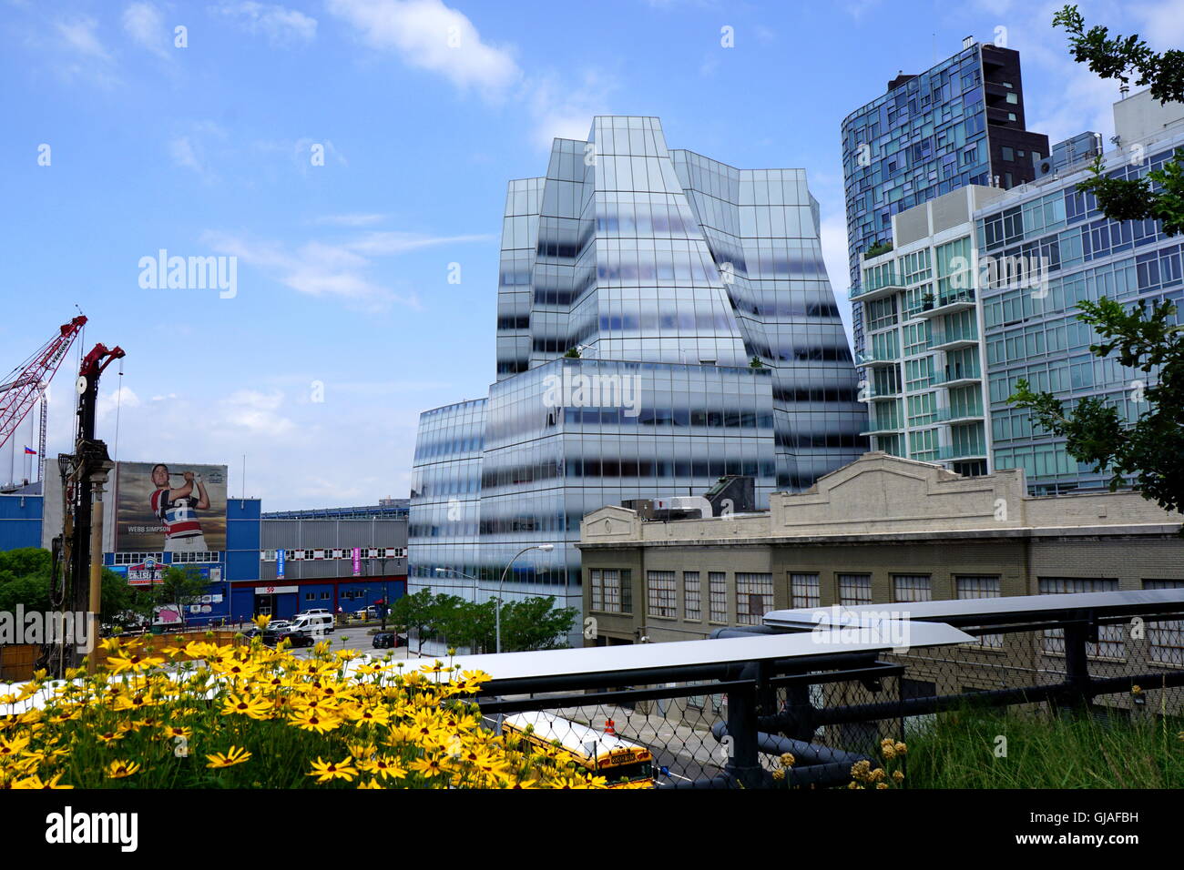 A view of the IAC (InterActive Corp) and 100 Eleventh Ave buildings ...