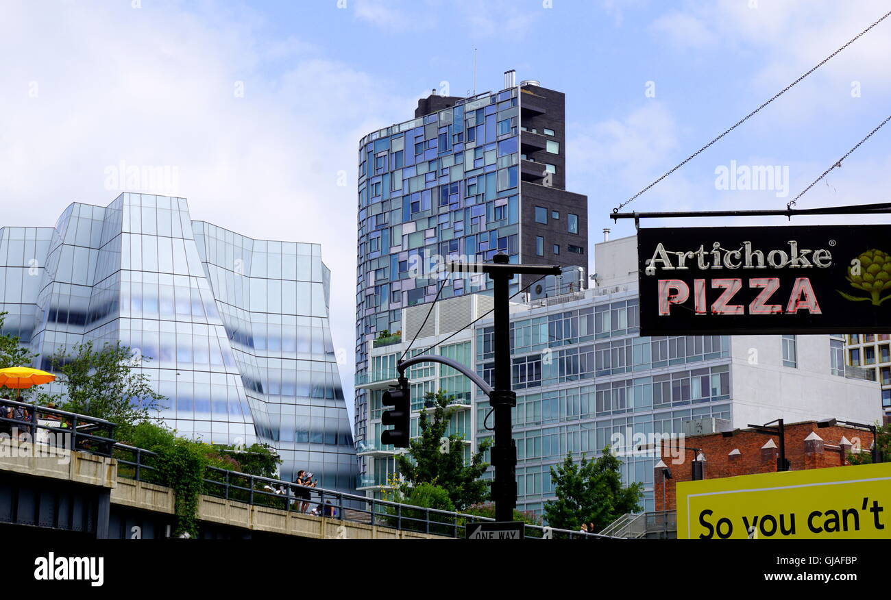 A view of the IAC (InterActive Corp) and 100 Eleventh Ave buildings ...