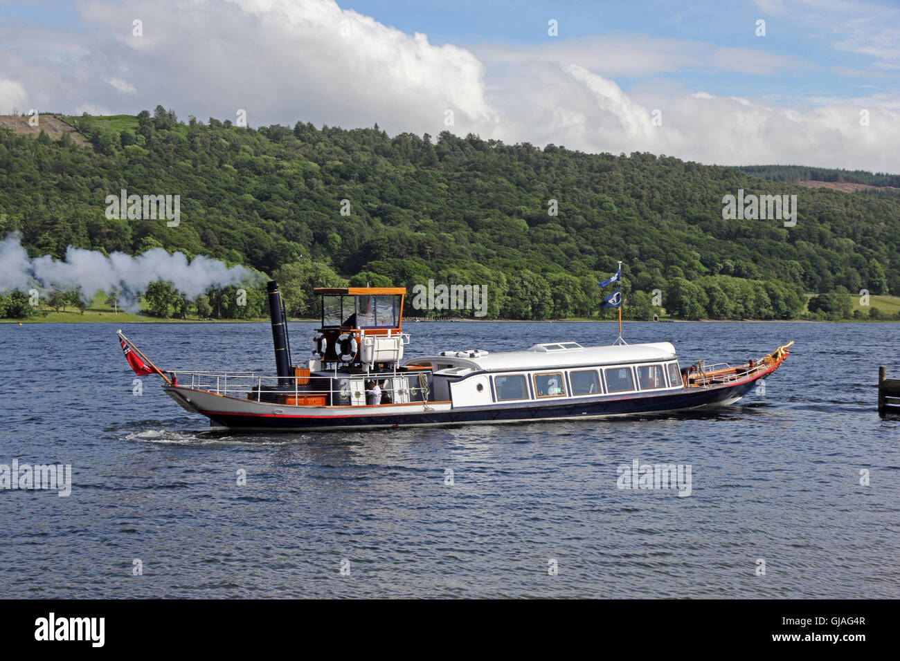 Steam Yacht Gondola on Coniston Water, Lake District Stock Photo - Alamy