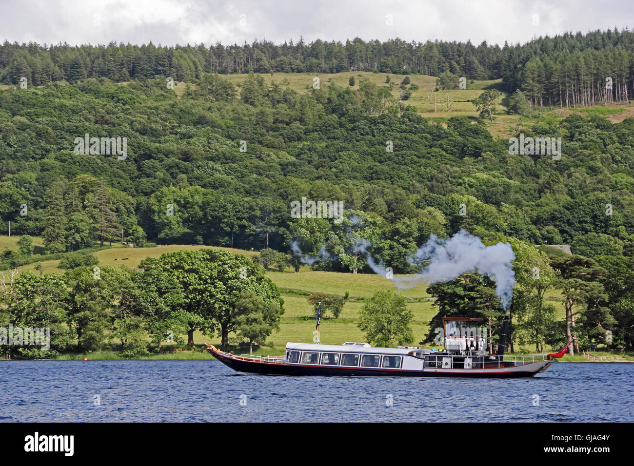 Steam Yacht Gondola on Coniston Water, Lake District Stock Photo - Alamy