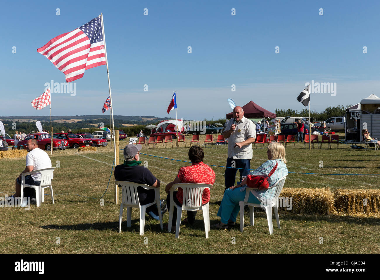 Country show in fields near the village of Hennock, Dartmoor national ...