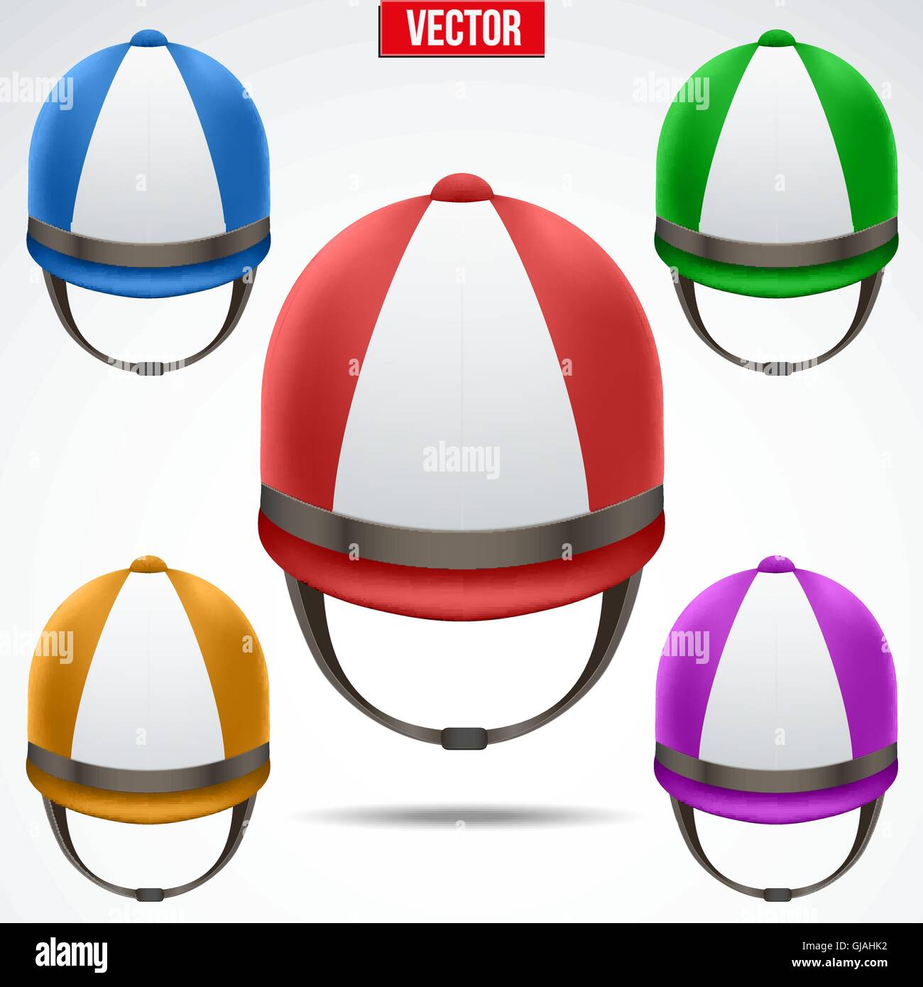 Set of Classic Jockey helmets Stock Vector Image & Art - Alamy