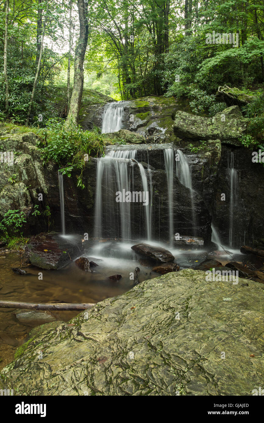 Waterfall in the Blue Ridge Mountains of North Carolina Stock Photo - Alamy