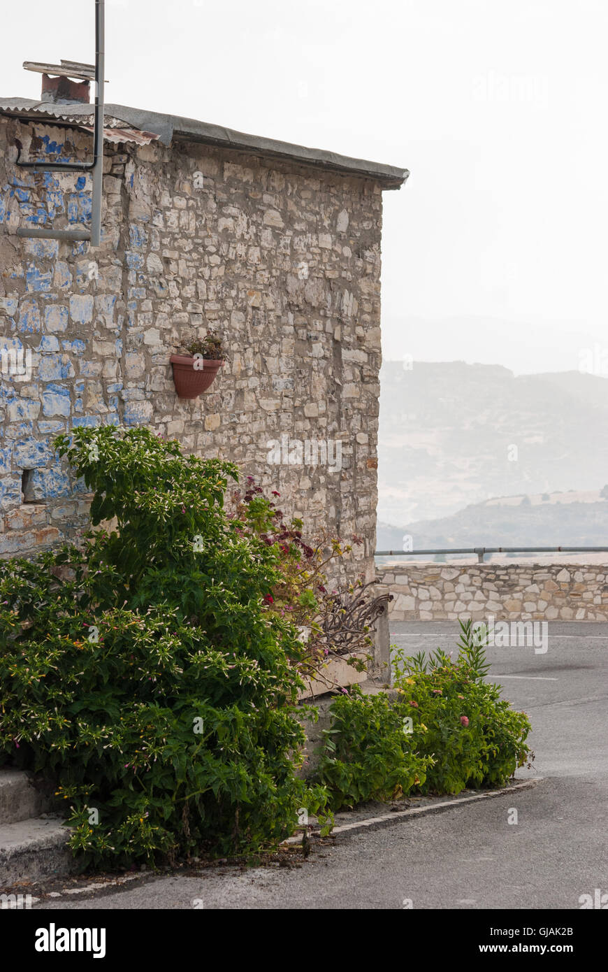 Traditional Greek-Cypriot architecture and building decoration with ...