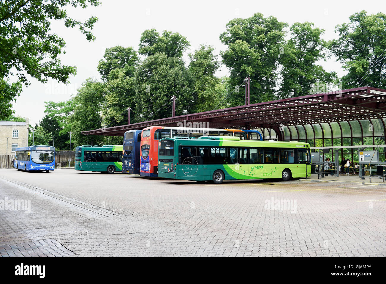 Cambridge Cambridgeshire UK - Cambridge city bus depot Stock Photo - Alamy