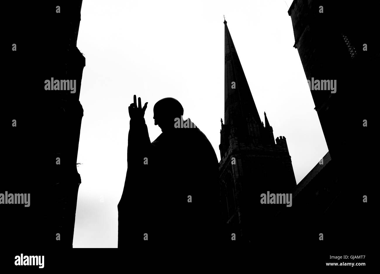 Outside Chichester Cathedral stands a bronze statue of St Richard by ...