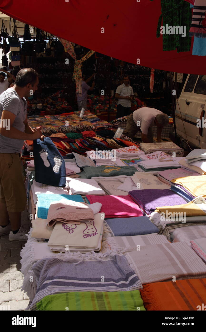 Fake goods for sale at a local market in turkey Stock Photo - Alamy