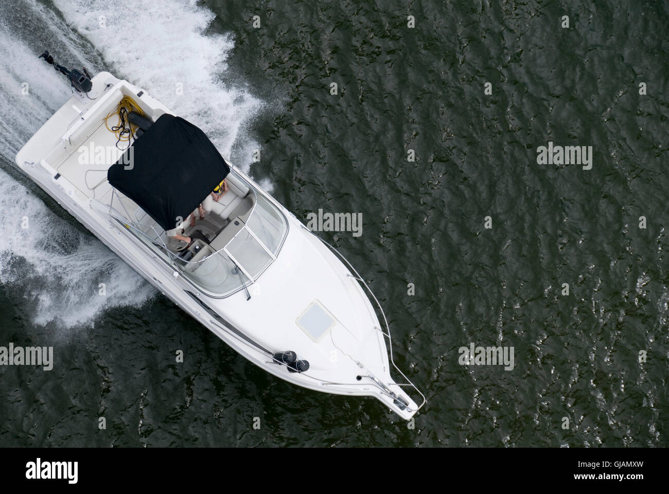 Aerial shot man in speedboat hi-res stock photography and images - Alamy