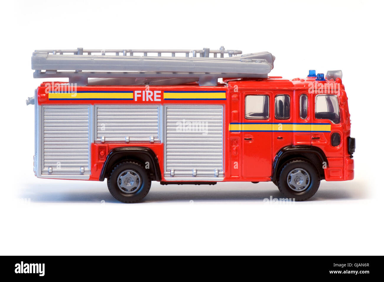 A red toy fire engine Stock Photo - Alamy